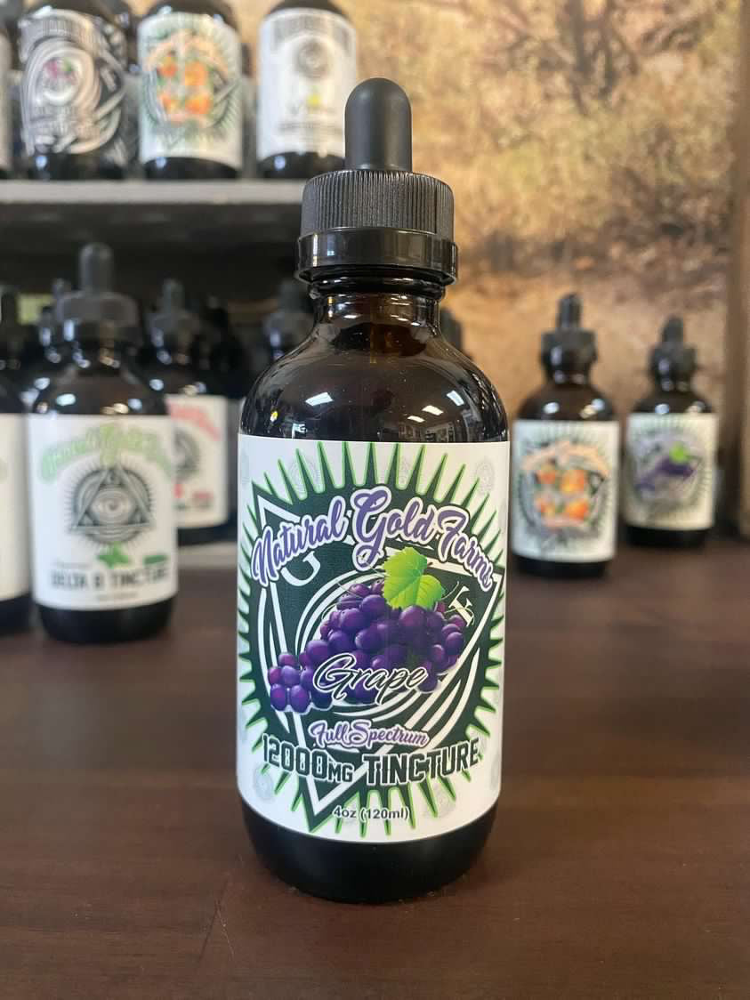 Natural Gold Farms 12000mg Full Spectrum Grape Tincture 4oz
